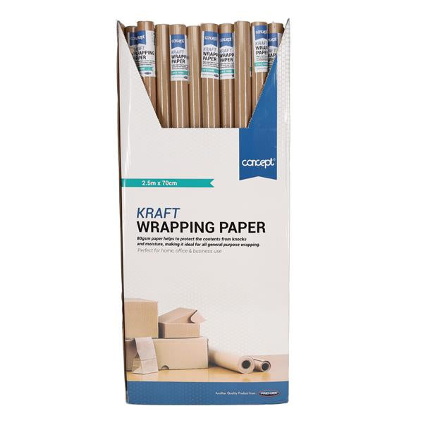 Concept Kraft Brown Wrapping Paper Roll – Corsham Stationery
